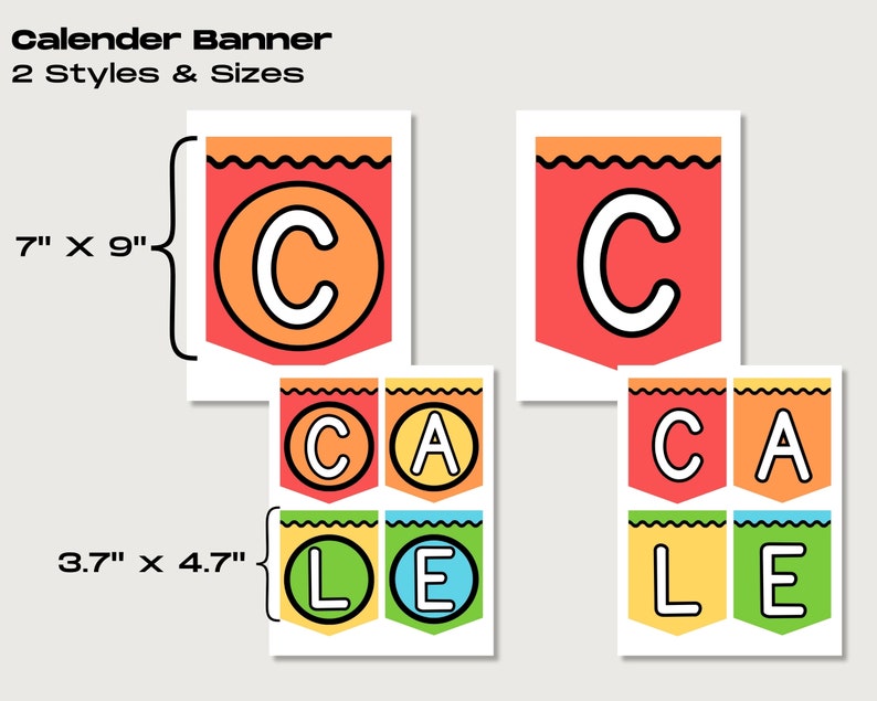 Bright Rainbow Classroom Calendar, Editable Classroom Calendar ...
