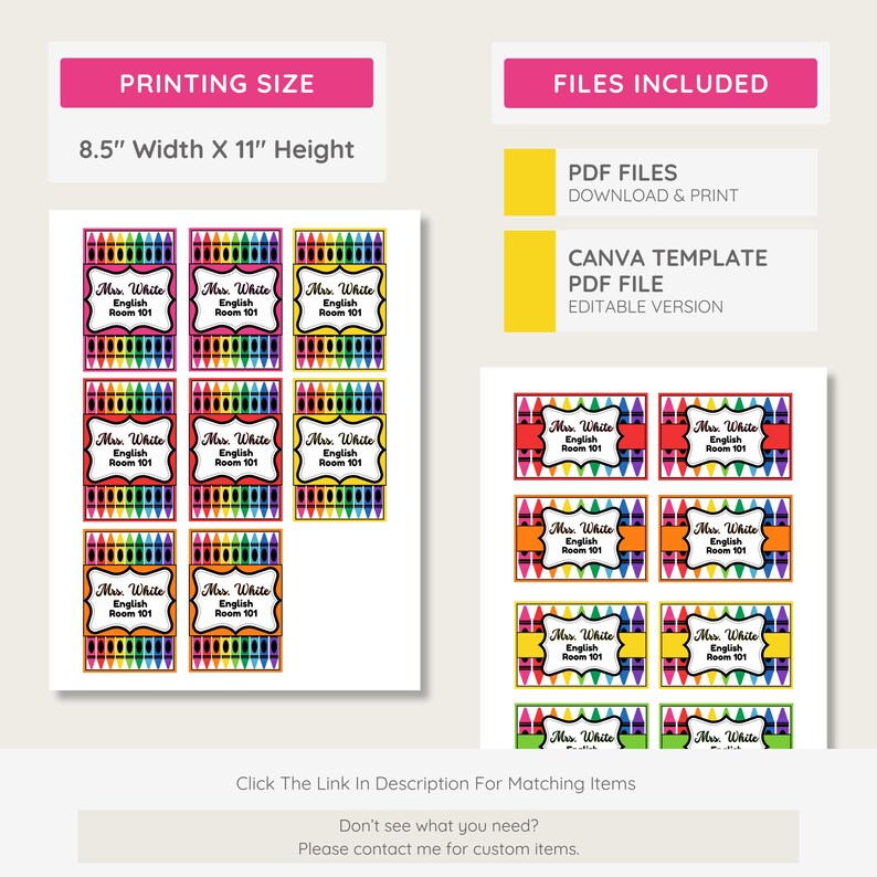 Printable Rainbow Crayon Hall Passes, Editable Classroom Hall Passes ...