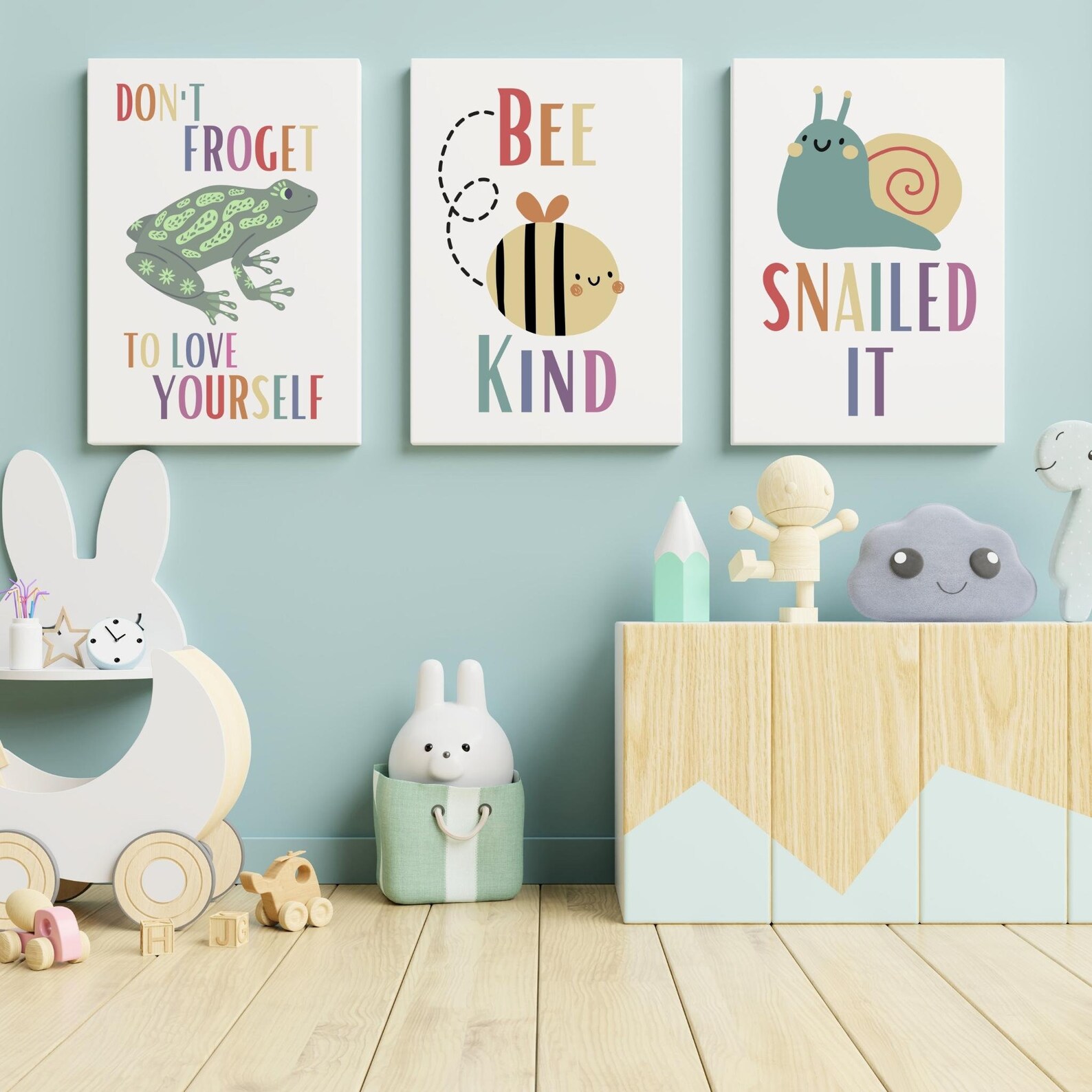 Boho Animal Pun Posters, Classroom Animal Wall Art, Kids Bedroom Art ...