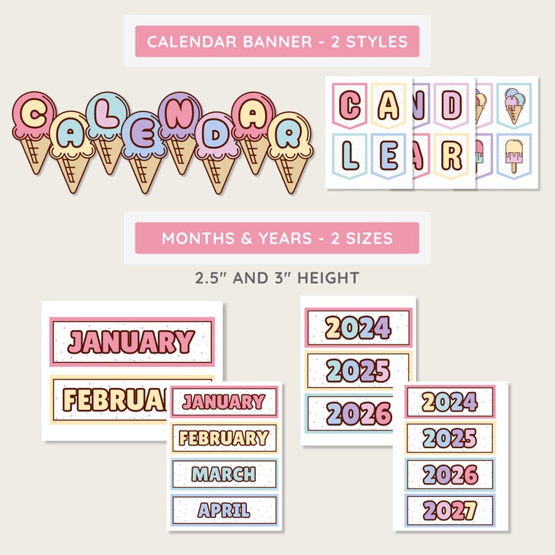 Classroom Calendar, Printable & Editable Classroom Calendar, Pastel ...