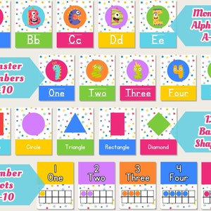 Rainbow Polka Dot Classroom Decor Bundle, Editable Classroom Bundle ...