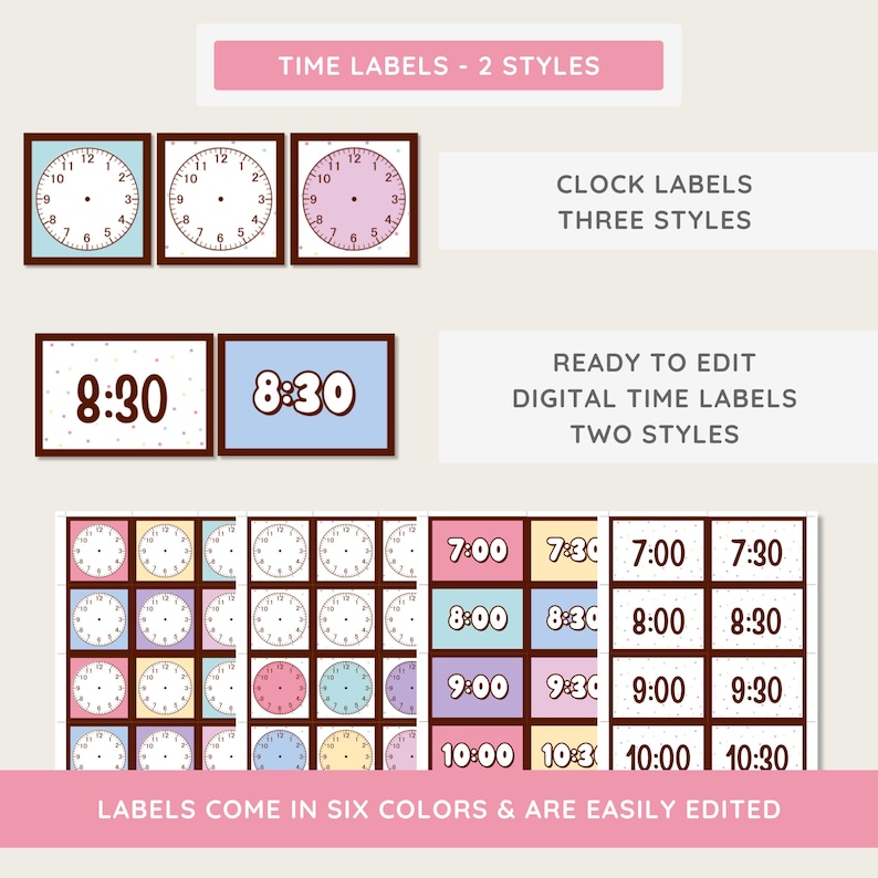 Class Schedule Display, Printable & Editable Today's Schedule Bulletin ...