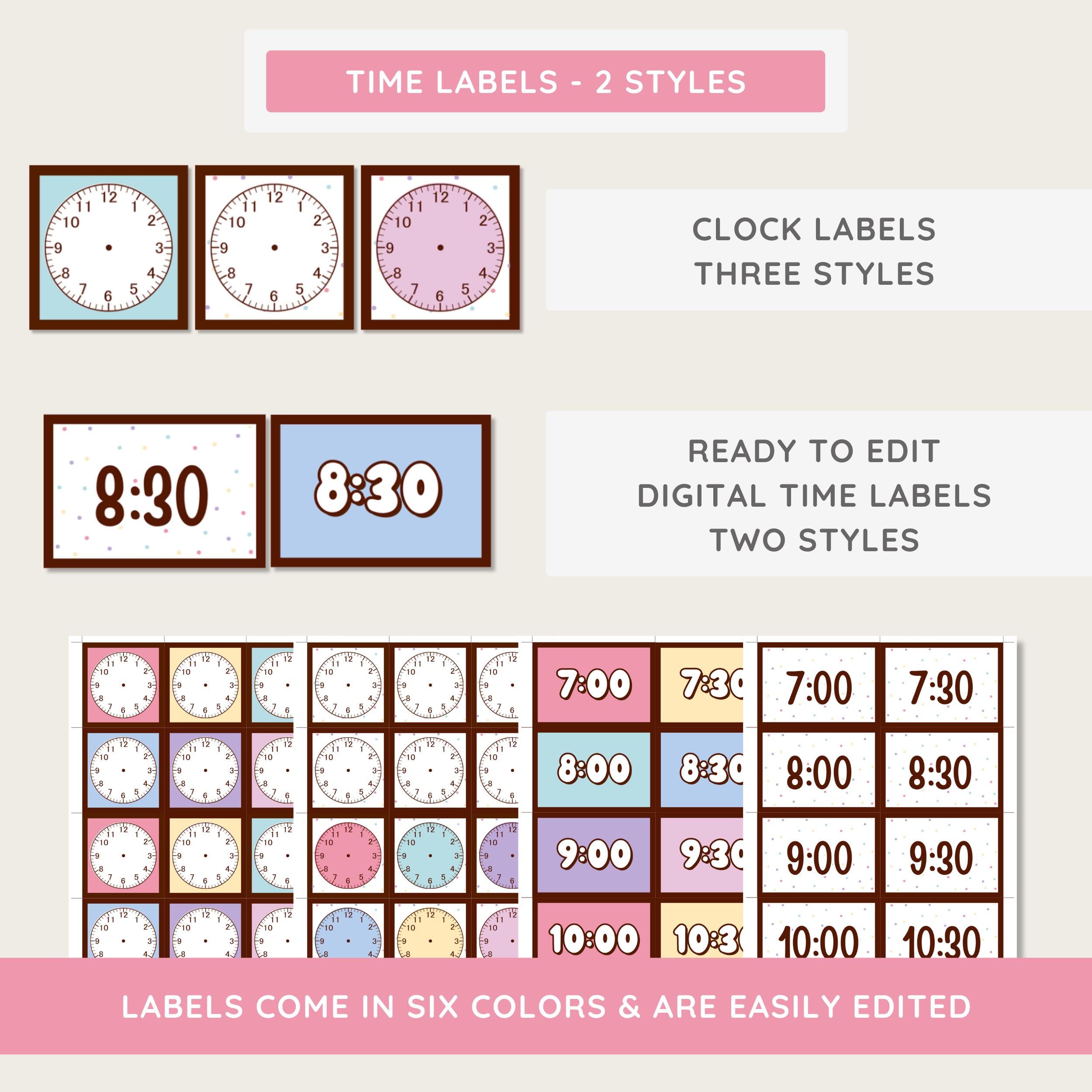 Class Schedule Display, Printable & Editable Today's Schedule Bulletin ...