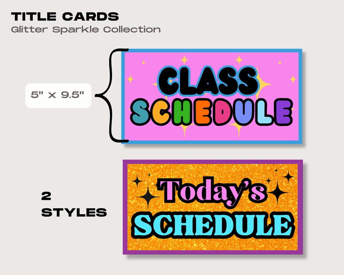 Classroom Schedule Display, Printable & Editable Class Schedule ...