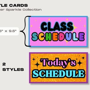 Classroom Schedule Display, Printable & Editable Class Schedule ...