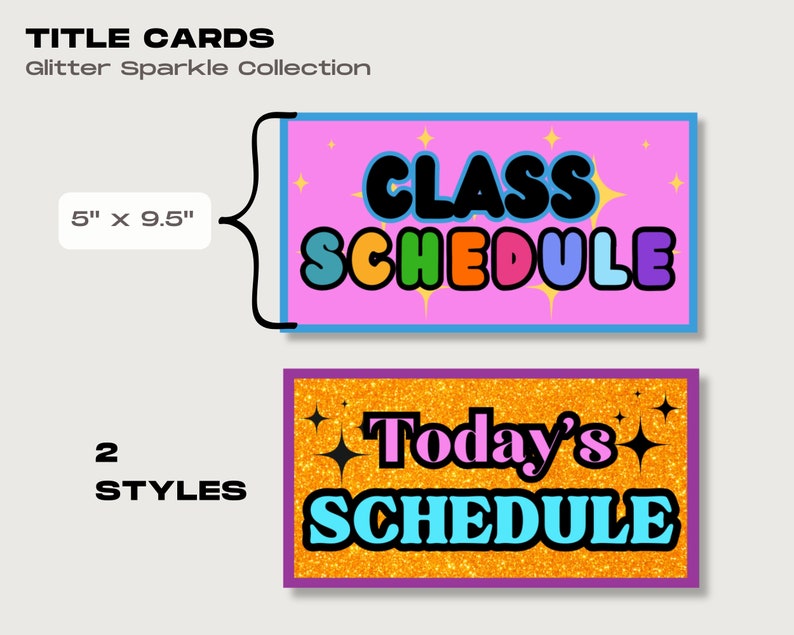 Classroom Schedule Display, Printable & Editable Class Schedule ...