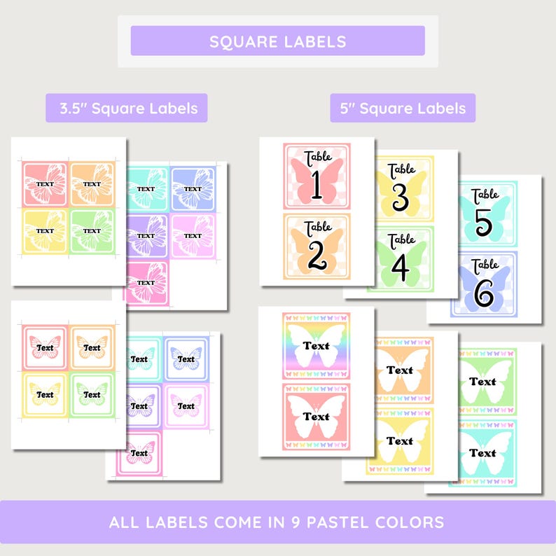Butterfly Pastel Classroom Labels: Editable Storage Decor (PDF, Canva ...