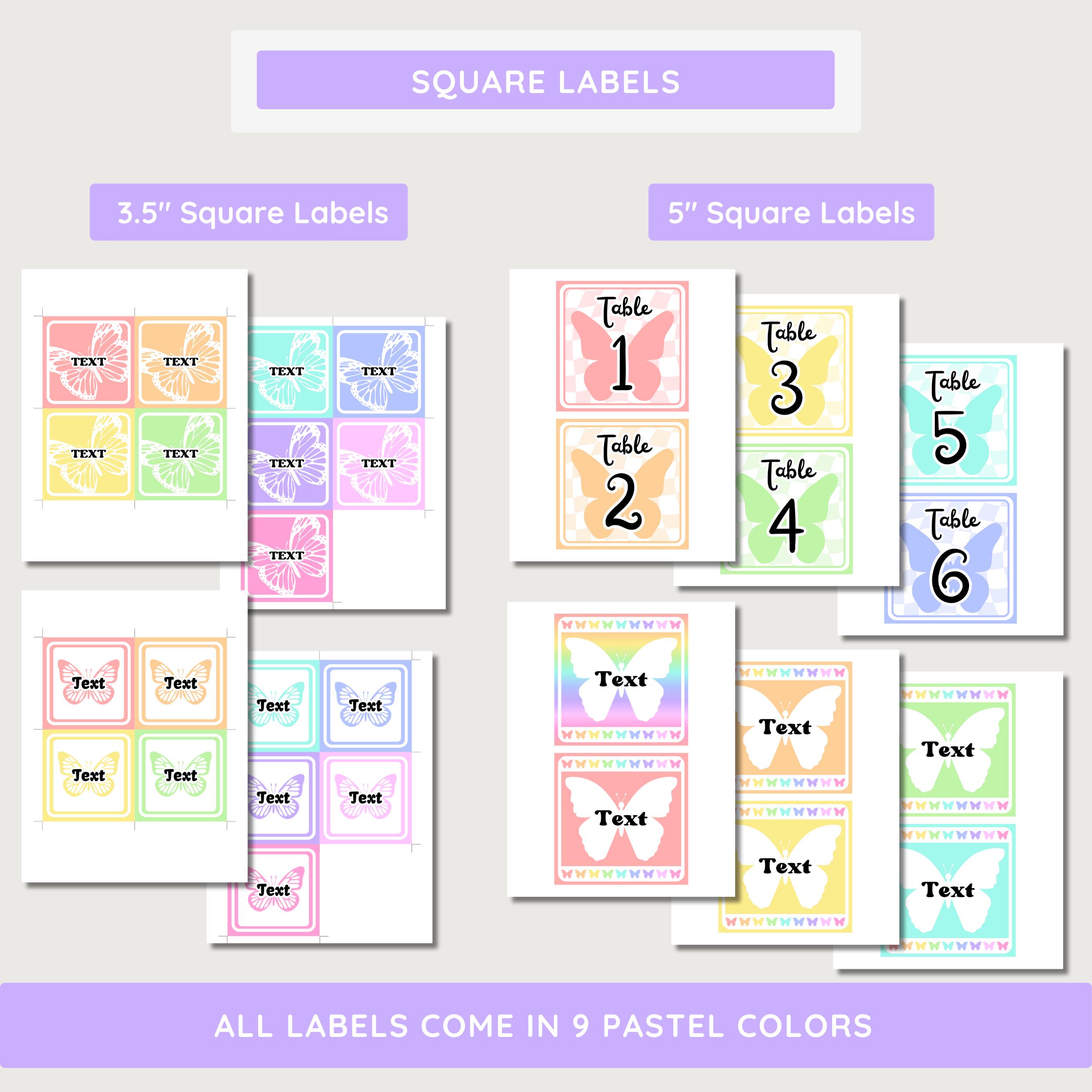 Butterfly Pastel Classroom Labels: Editable Storage Decor (PDF, Canva ...