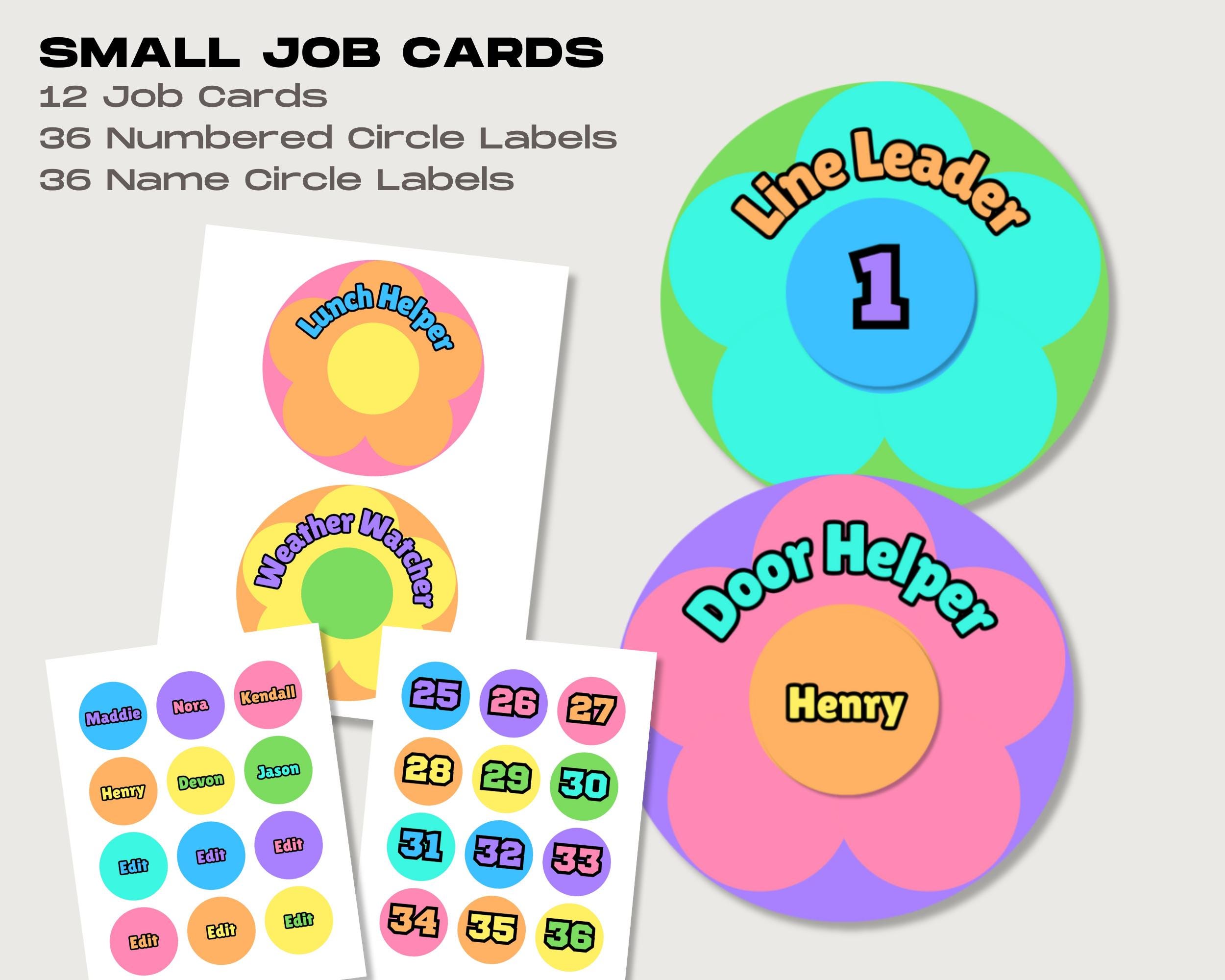 Editable Pastel Classroom Jobs Display, Printable Student Helpers ...