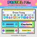 Editable Pastel Student Name Plates, Printable Classroom Desk Tags ...