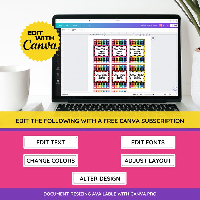 Printable Rainbow Crayon Hall Passes, Editable Classroom Hall Passes ...