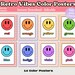 Retro Color Posters, Editable Happy Color Prints, Basic Color Printable ...