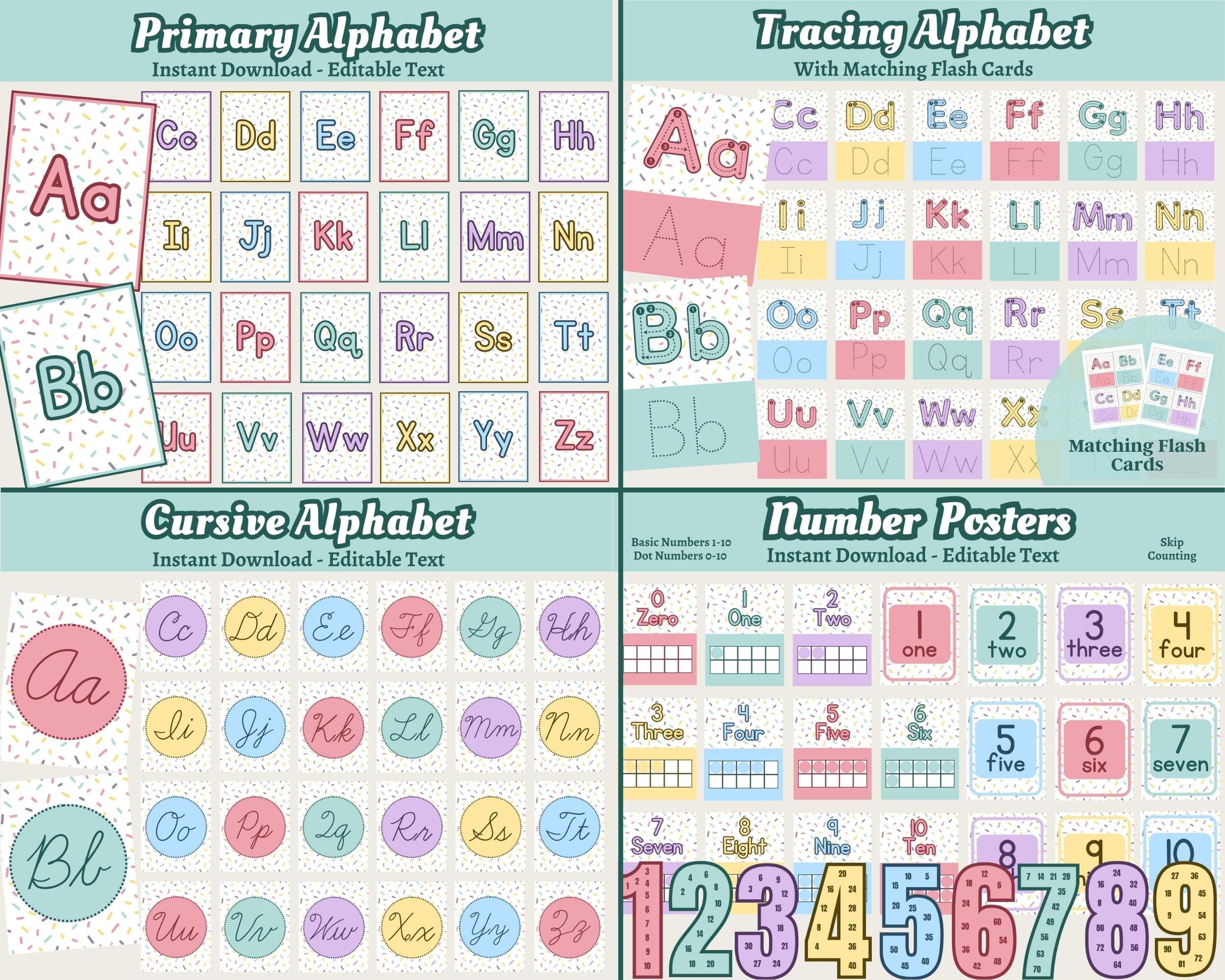 Pastel Classroom Decor Bundle, Editable Classroom Bundle, Canva ...