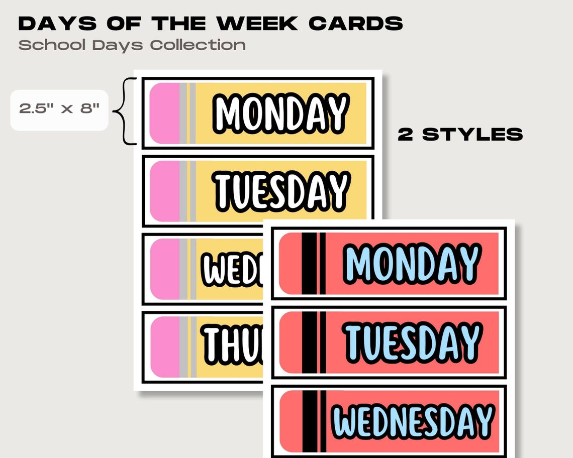 Pencil & Crayon Flip Calendar: Rainbow Classroom Decor (canva Template ...