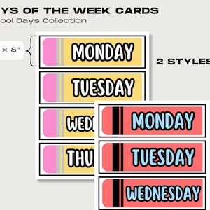 Pencil & Crayon Flip Calendar: Rainbow Classroom Decor (canva Template ...