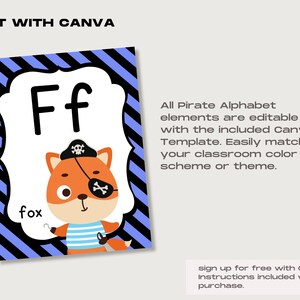 Pirate Animals Alphabet, Editable A-Z Posters, Pirate Classroom Decor ...