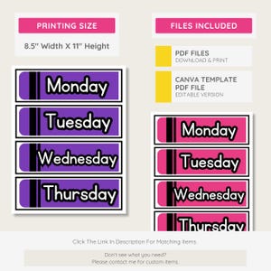 Rainbow Crayon Flip Calendar: Printable Classroom Decor (canva Template ...