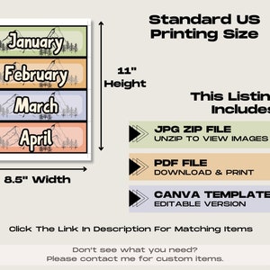 Flip Calendar Display, Printable & Editable Flip Calendar, Adventure ...