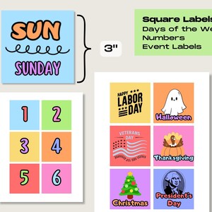 School Theme Calendar Bundle, Printable & Editable Classroom Calendar ...