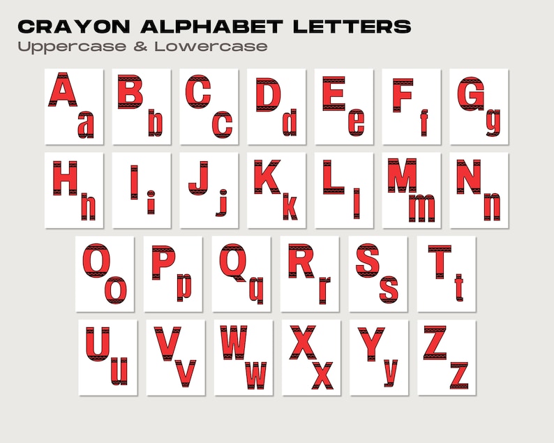 Crayon A-Z Display Letters, Rainbow Bulletin Board Letters, Canva ...