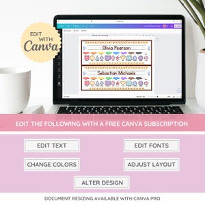 Classroom Student Name Plates, Printable & Editable Desk Labels for ...