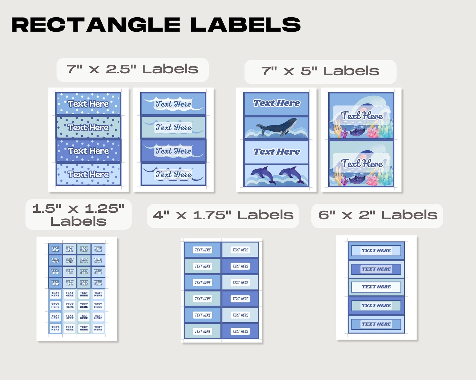 Ocean Theme Classroom Storage Labels, Printable & Editable Teacher ...