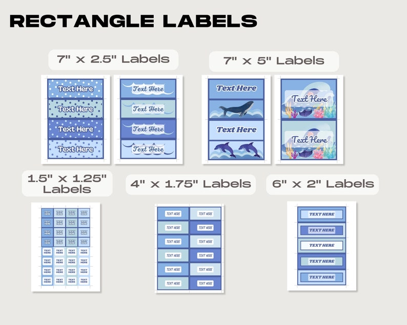 Ocean Theme Classroom Storage Labels: Editable Canva Template (digital ...
