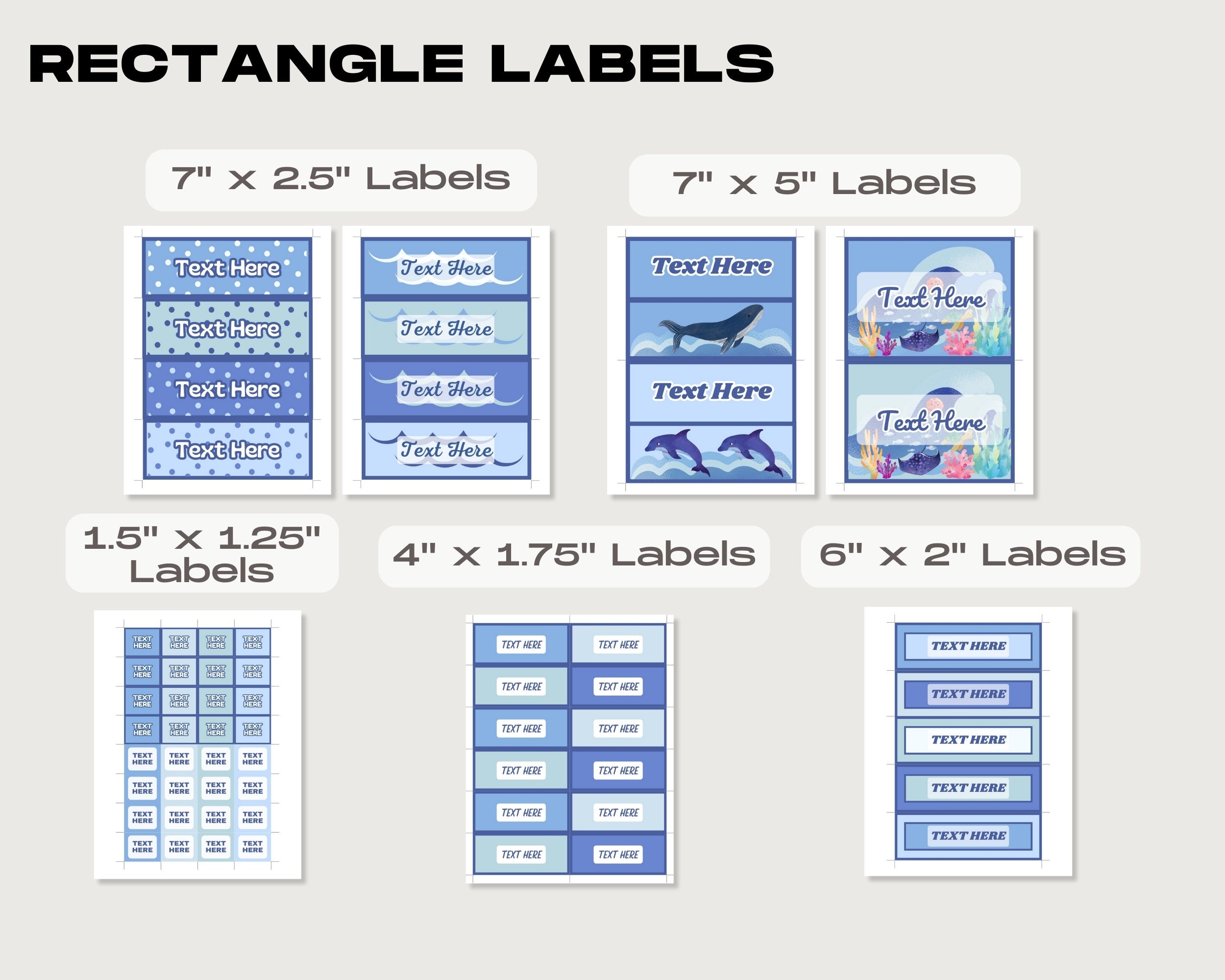 Ocean Theme Classroom Storage Labels, Printable & Editable Teacher ...
