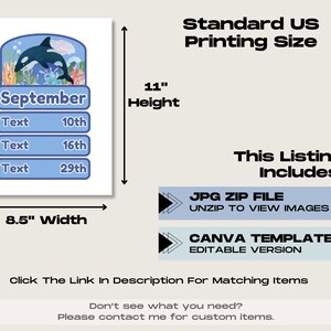 Ocean Theme Birthday Bundle, Printable & Editable Classroom Birthday ...