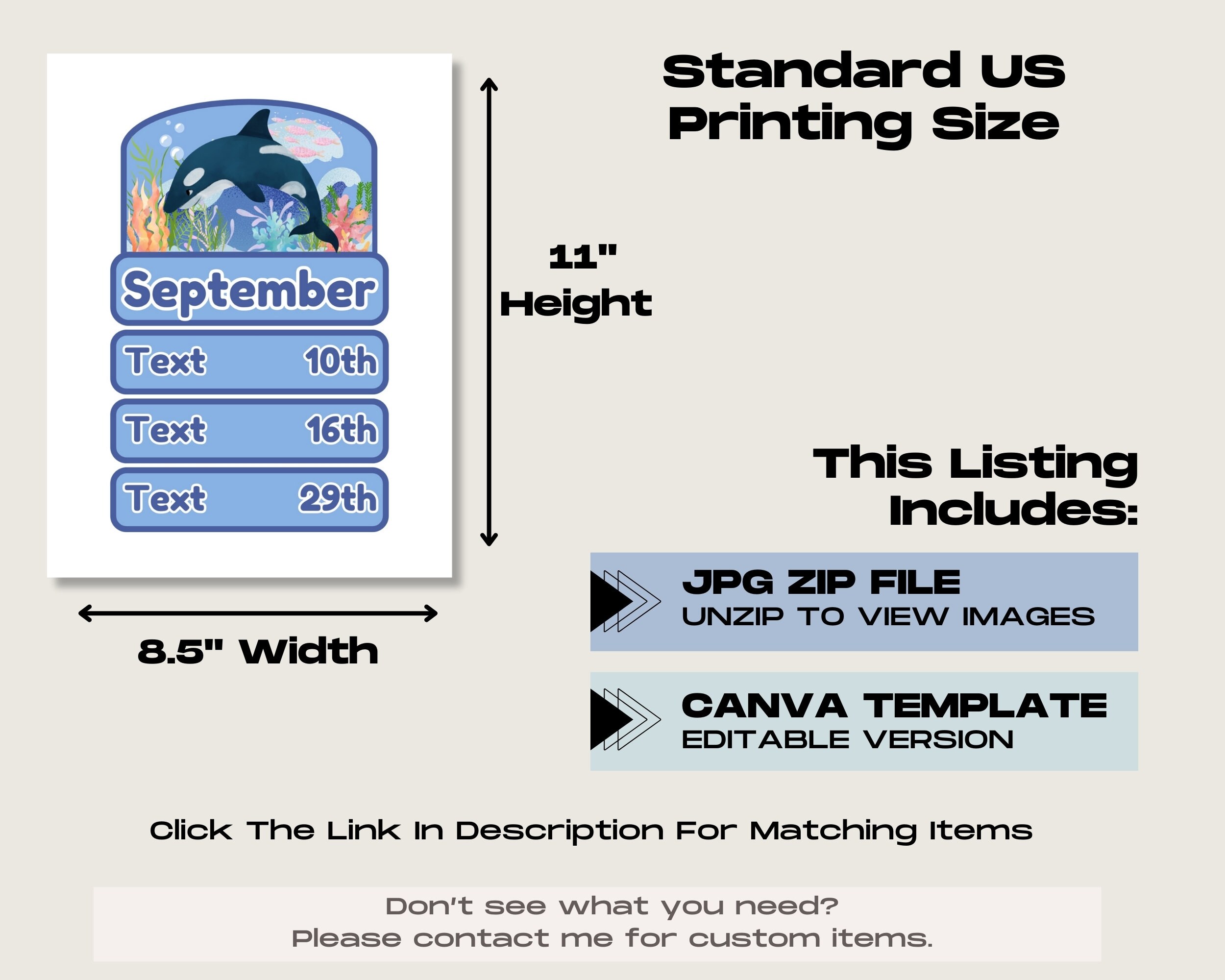 Ocean Theme Birthday Bundle, Printable & Editable Classroom Birthday ...