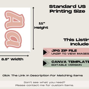 Boho Modern Bulletin Board Letters, Editable & Printable A-Z Boho ...