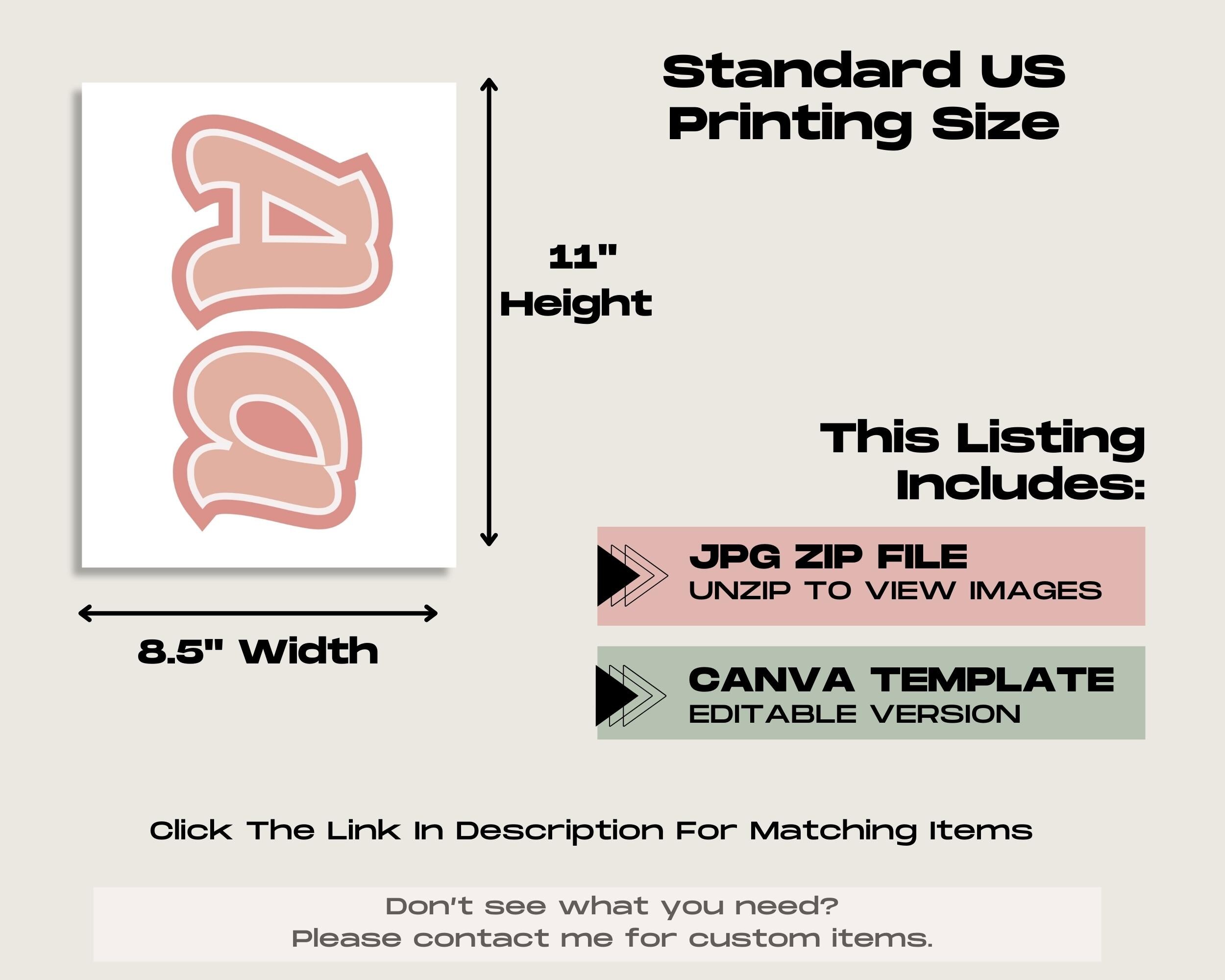 Boho Modern Bulletin Board Letters, Editable & Printable A-Z Boho ...