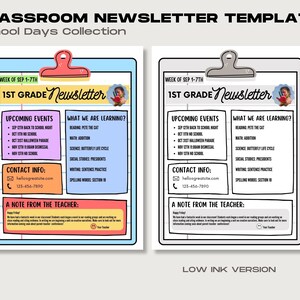Editable Classroom Newsletter Template: Printable School News (canva ...