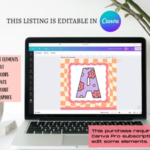 Retro Vibes Alphabet Bundle, Editable Retro A-Z Posters, Elementary ...