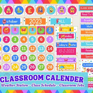 Rainbow Polka Dot Classroom Decor Bundle, Editable Classroom Bundle ...
