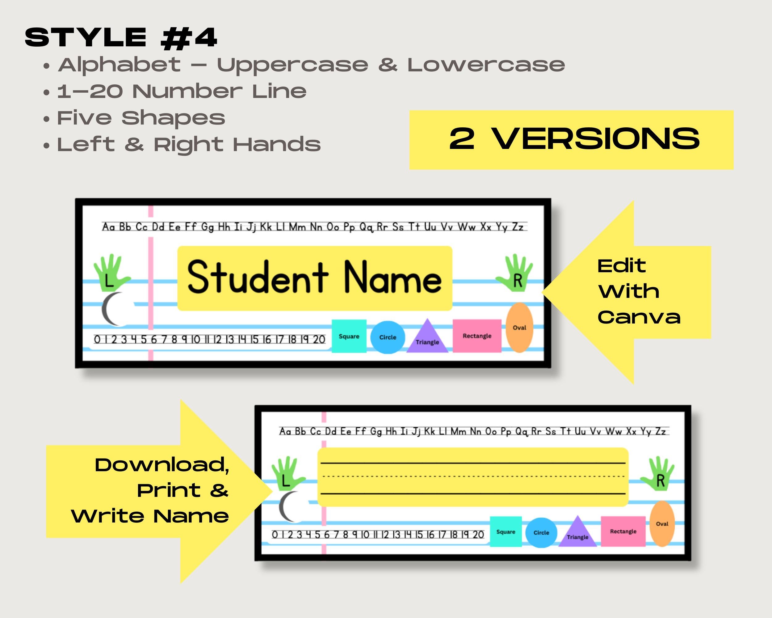 Editable Pastel Student Name Plates, Printable Classroom Desk Tags ...