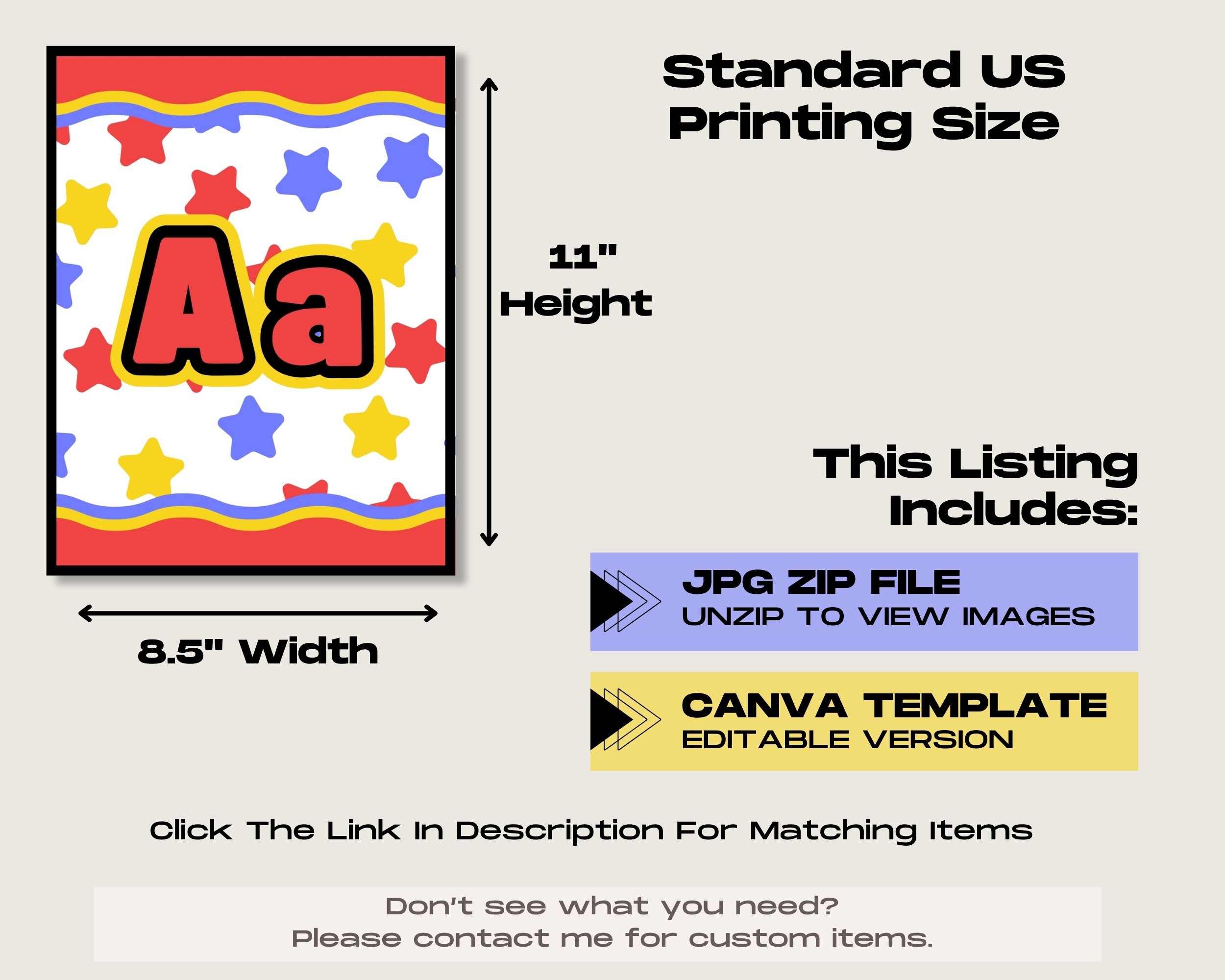 Primary Hues Learning Bundle, Printable & Editable Classroom Decor ...