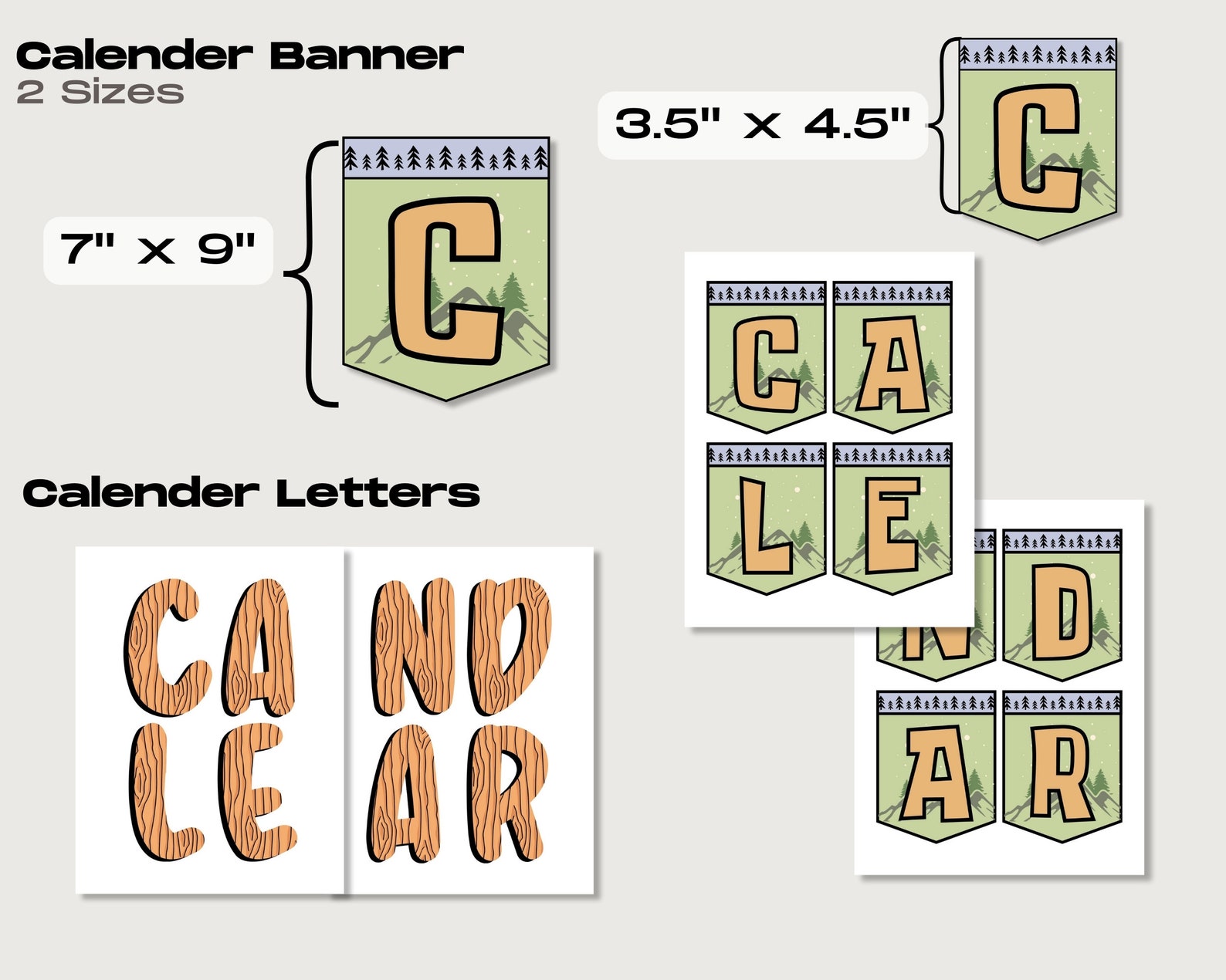 Classroom Calendar Display, Printable & Editable Calendar, Primary Ed ...