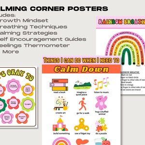 Groovy Calming Corner Posters, Printable & Editable Posters, Breathing ...