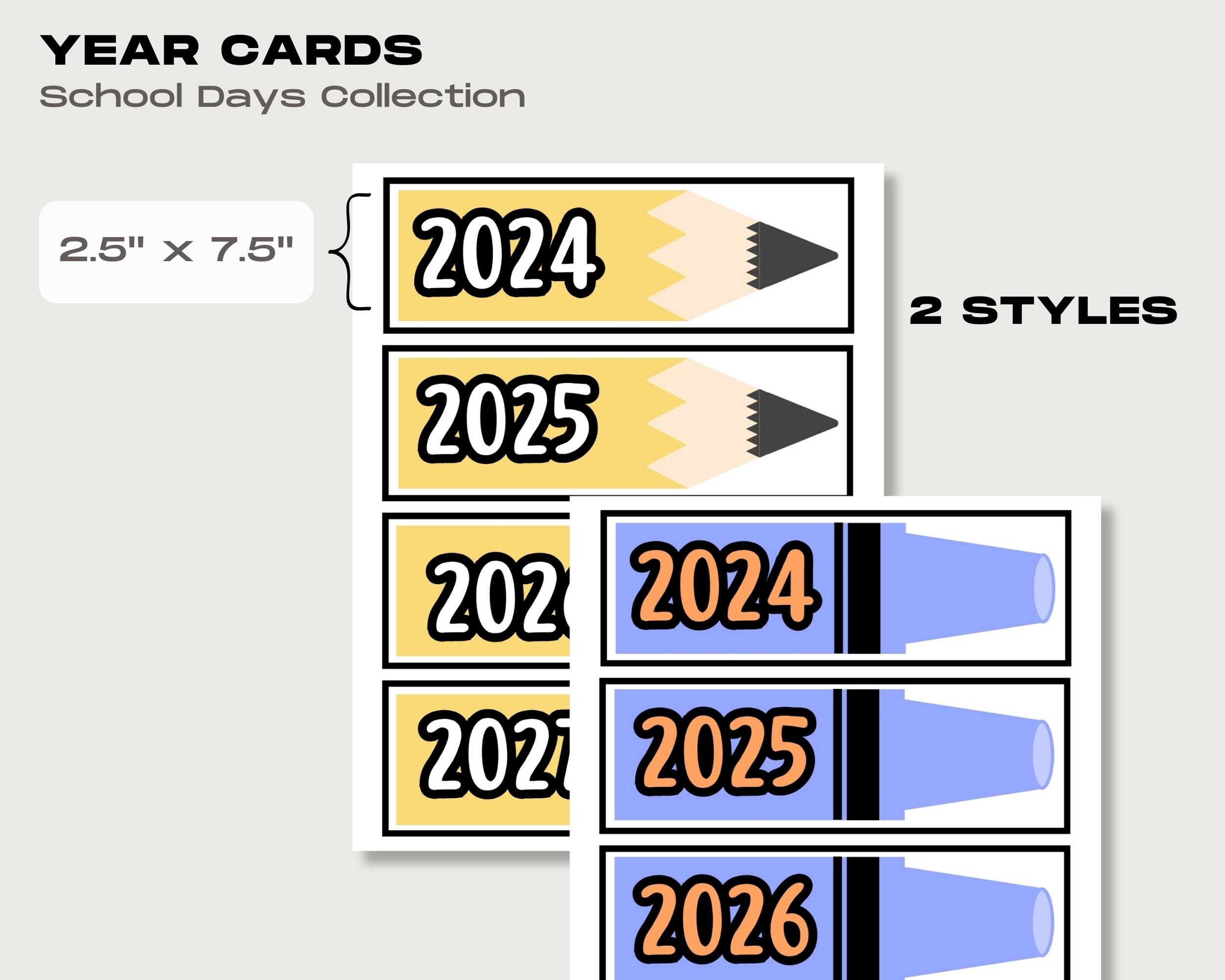 Pencil & Crayon Flip Calendar: Rainbow Classroom Decor (canva Template ...