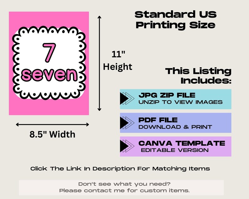 Bright Rainbow Numbers Bundle, Editable Rainbow Number Posters, Skip ...