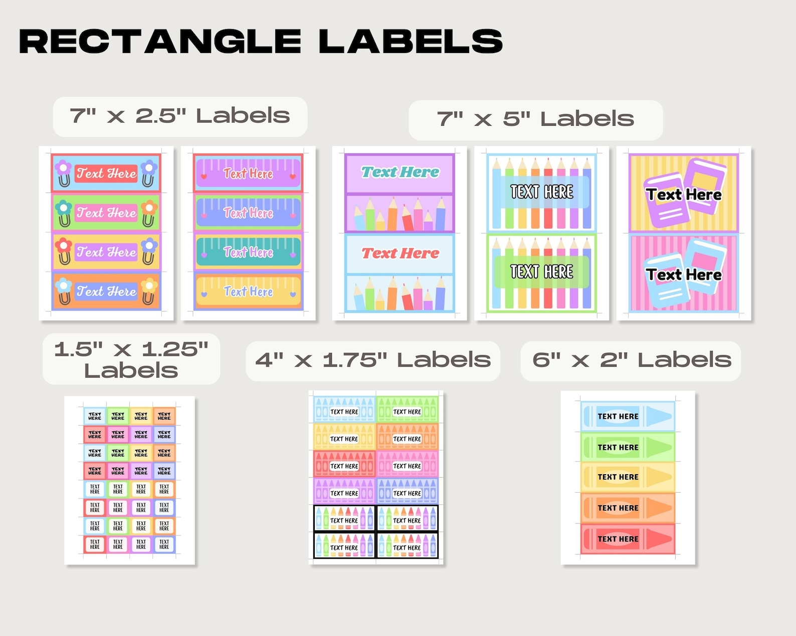 Rainbow Storage Labels Template, Printable Editable Classroom Labels ...