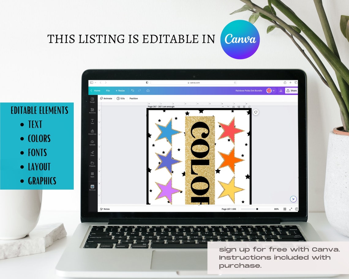 Glitter Sparkle Color Posters, Printable & Editable Color Prints, Basic ...