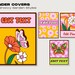 Groovy Binder Covers Spines, Printable & Editable Binder Covers, Retro ...