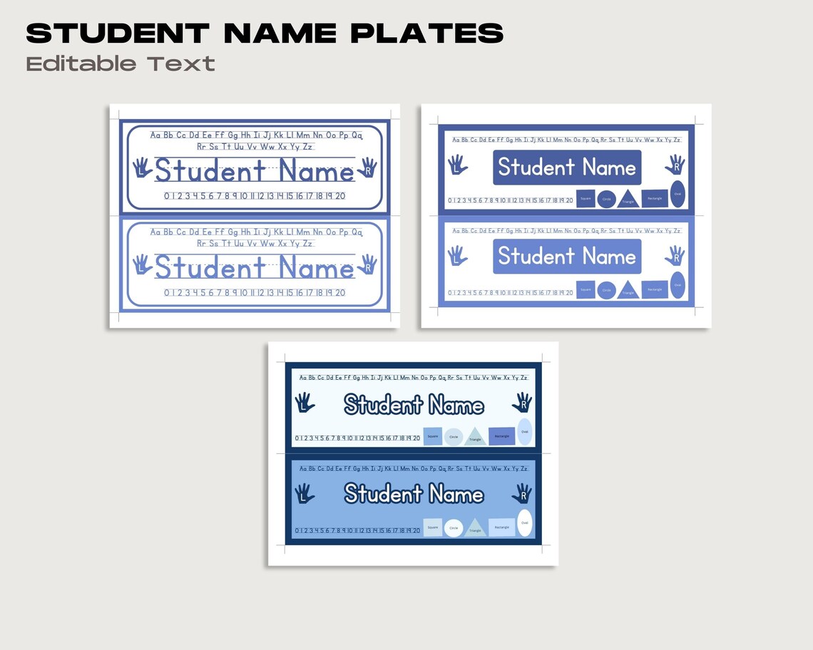 Ocean Theme Student Name Plates, Printable & Editable Classroom Desk ...