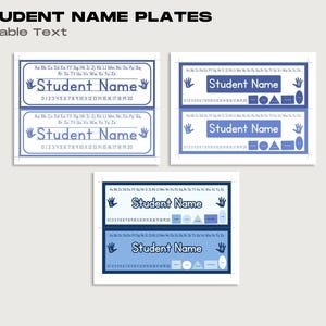 Ocean Theme Student Name Plates, Printable & Editable Classroom Desk ...