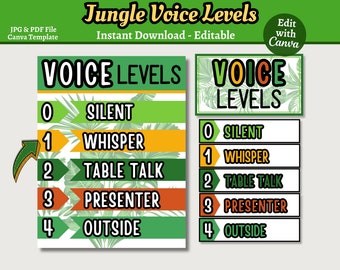 Classroom Voice Levels Poster - Etsy