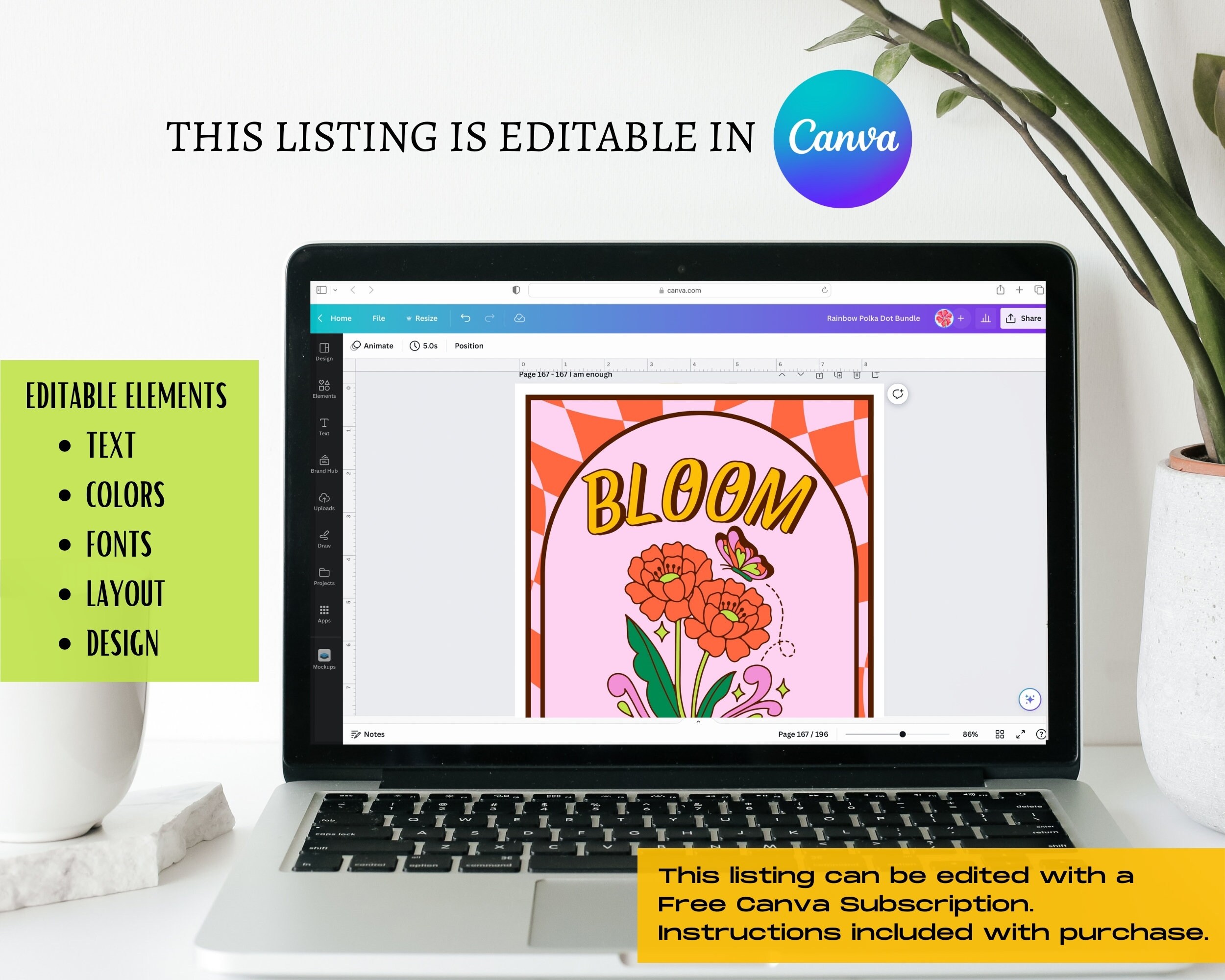 Groovy Growth Mindset Posters, Printable & Editable Inspirational ...