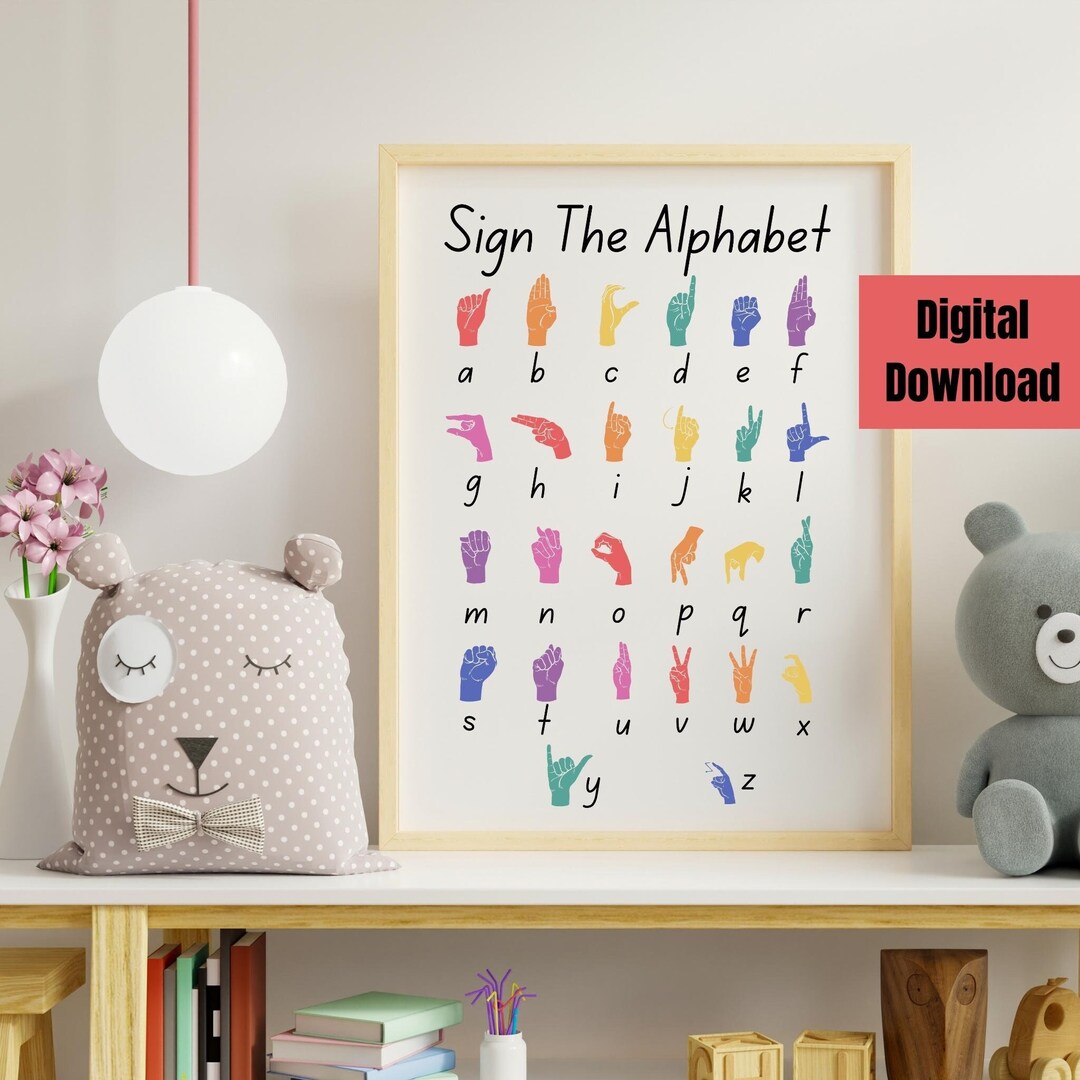 Sign Language Alphabet Digital Download, Sign Language Printable, ASL ...