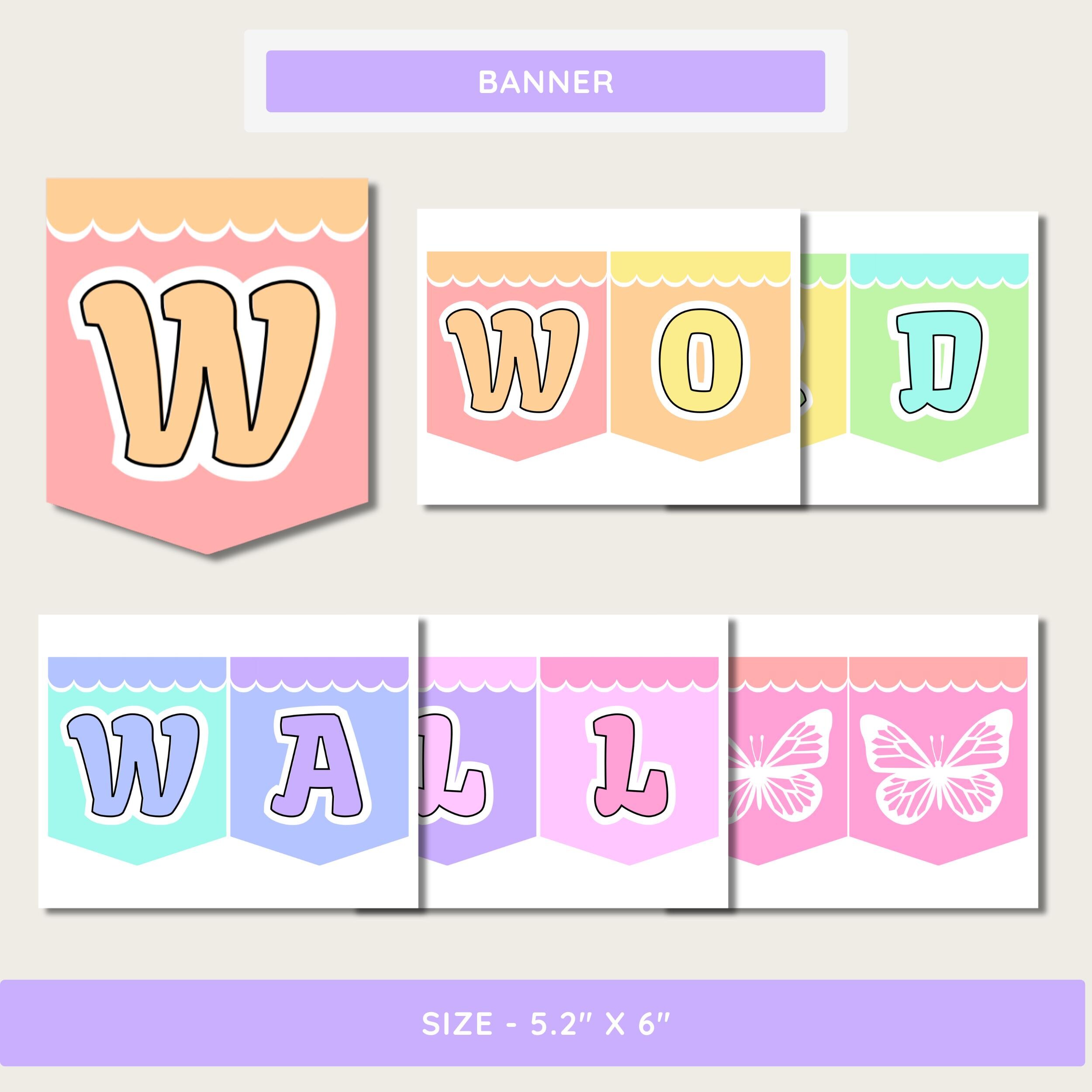 Butterfly Word Wall Display Kit, Printable Elementary Classroom Sight ...